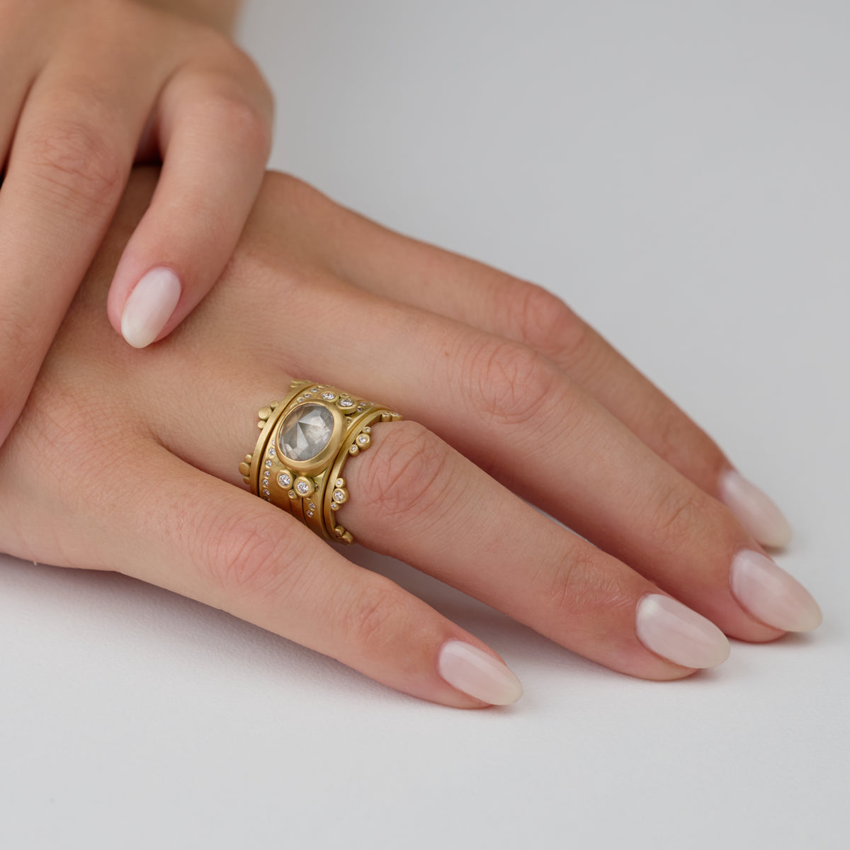 Luminous Gray Diamond Ring - Ananda Khalsa
