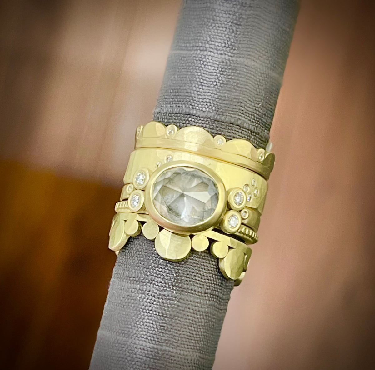 Luminous Grey Diamond Ring – Ananda Khalsa