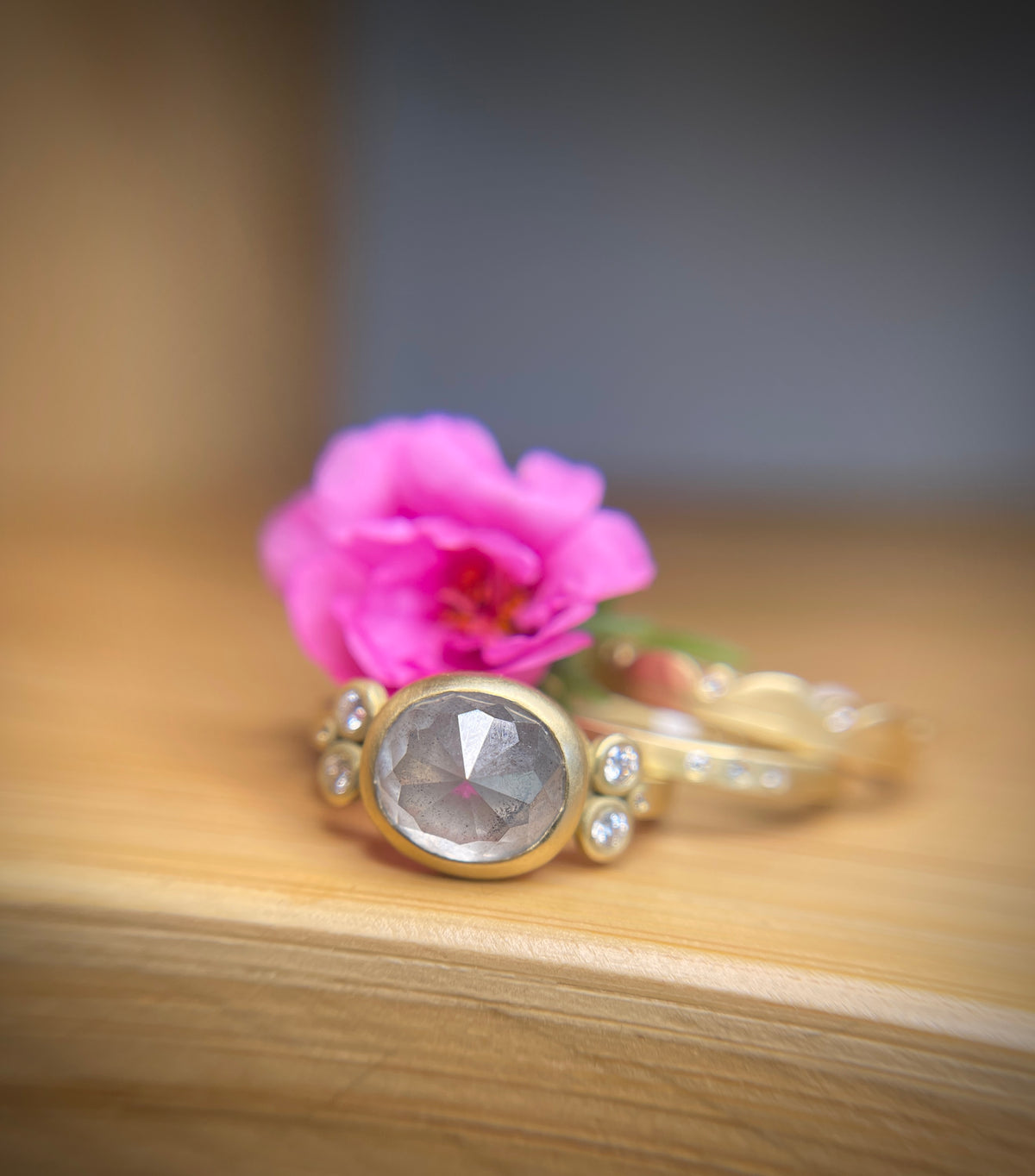 Luminous Grey Diamond Ring – Ananda Khalsa