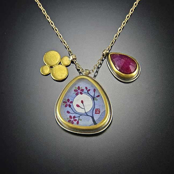 Organic Plum Blossom Charm Necklace – Ananda Khalsa