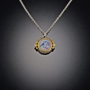 Gold Tiny Bluebird Necklace – Ananda Khalsa