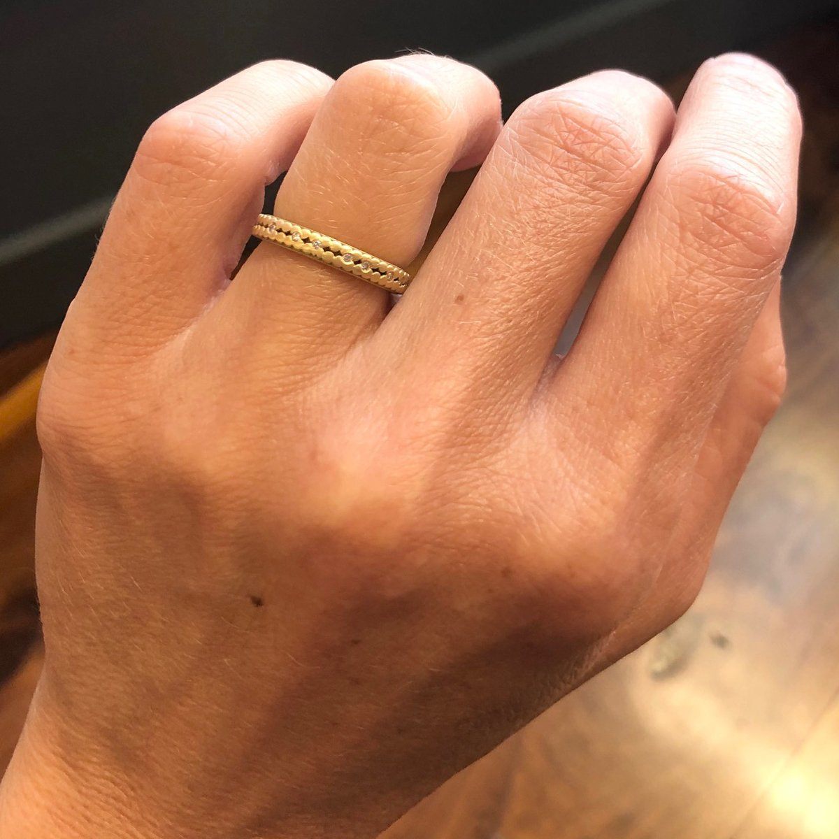 Double Raised Dot Band with Diamonds – Ananda Khalsa